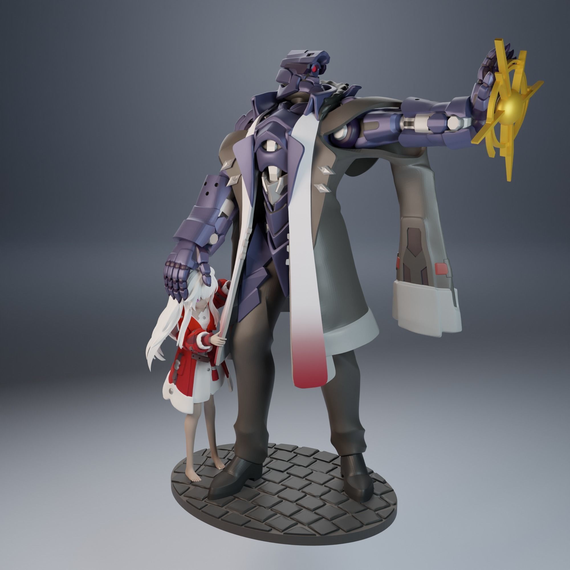 Clara and Svarog from Honaki Star Rail 3D model 3D printable | CGTrader