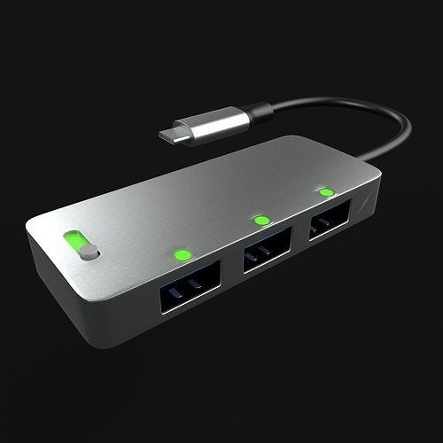 USB HUB 3D model | CGTrader