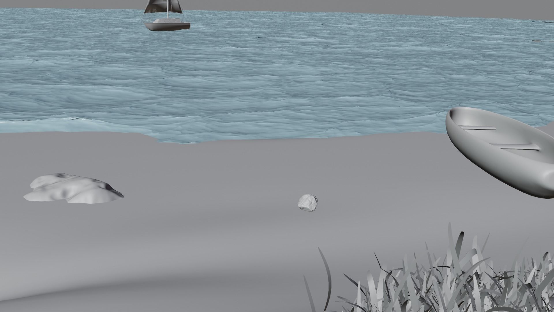 Beach landscape environment free 3D model | CGTrader