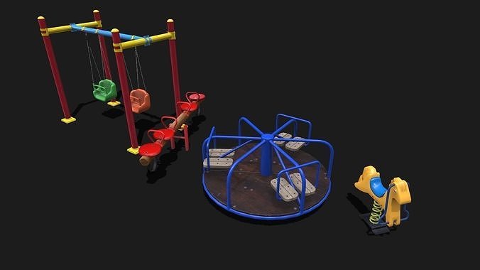 3D model Children Park Toy Set VR / AR / low-poly | CGTrader
