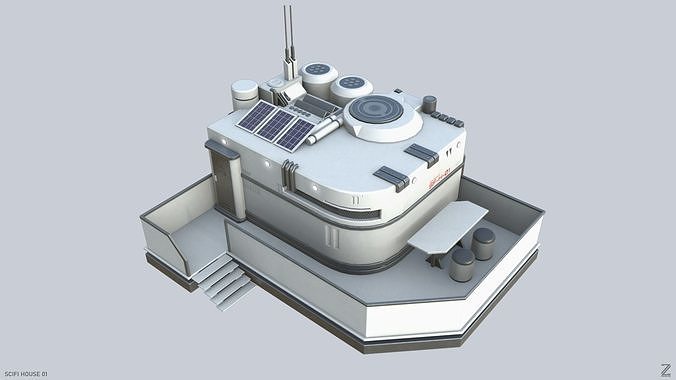 3D model Scifi house VR / AR / low-poly | CGTrader