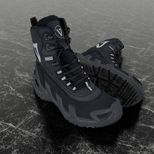 3D model VANEDA 3D BOOTS - BLACK VR / AR / low-poly | CGTrader