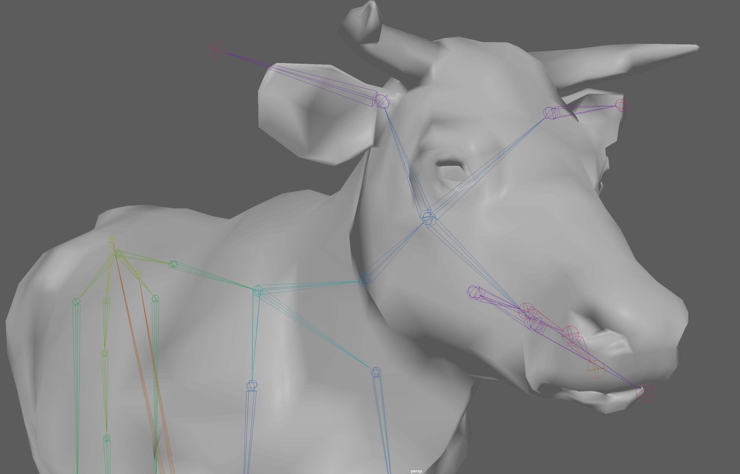 3D model Cow Rig VR / AR / low-poly | CGTrader