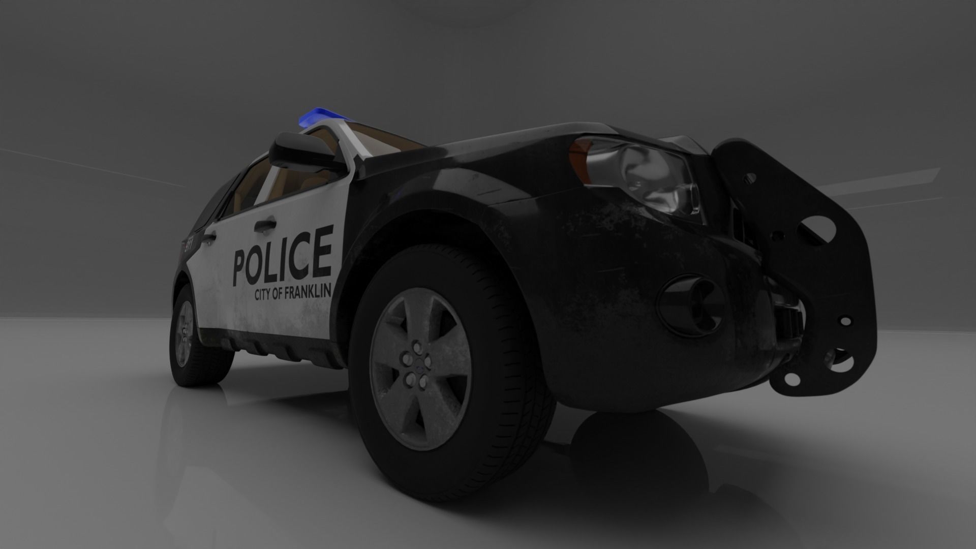 police car 3D model | CGTrader