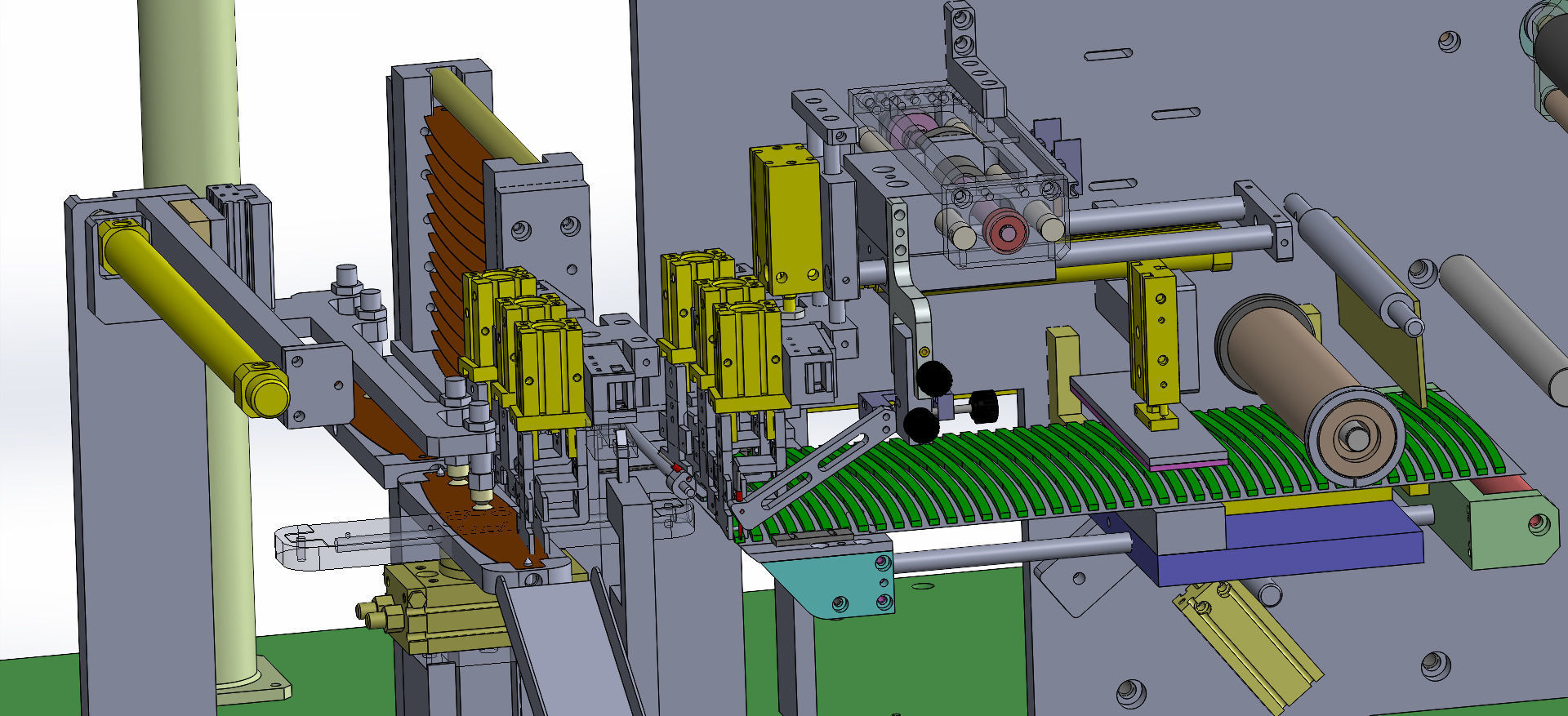 industrial 3D model plastic sheet peeling and gluing device 3D model ...