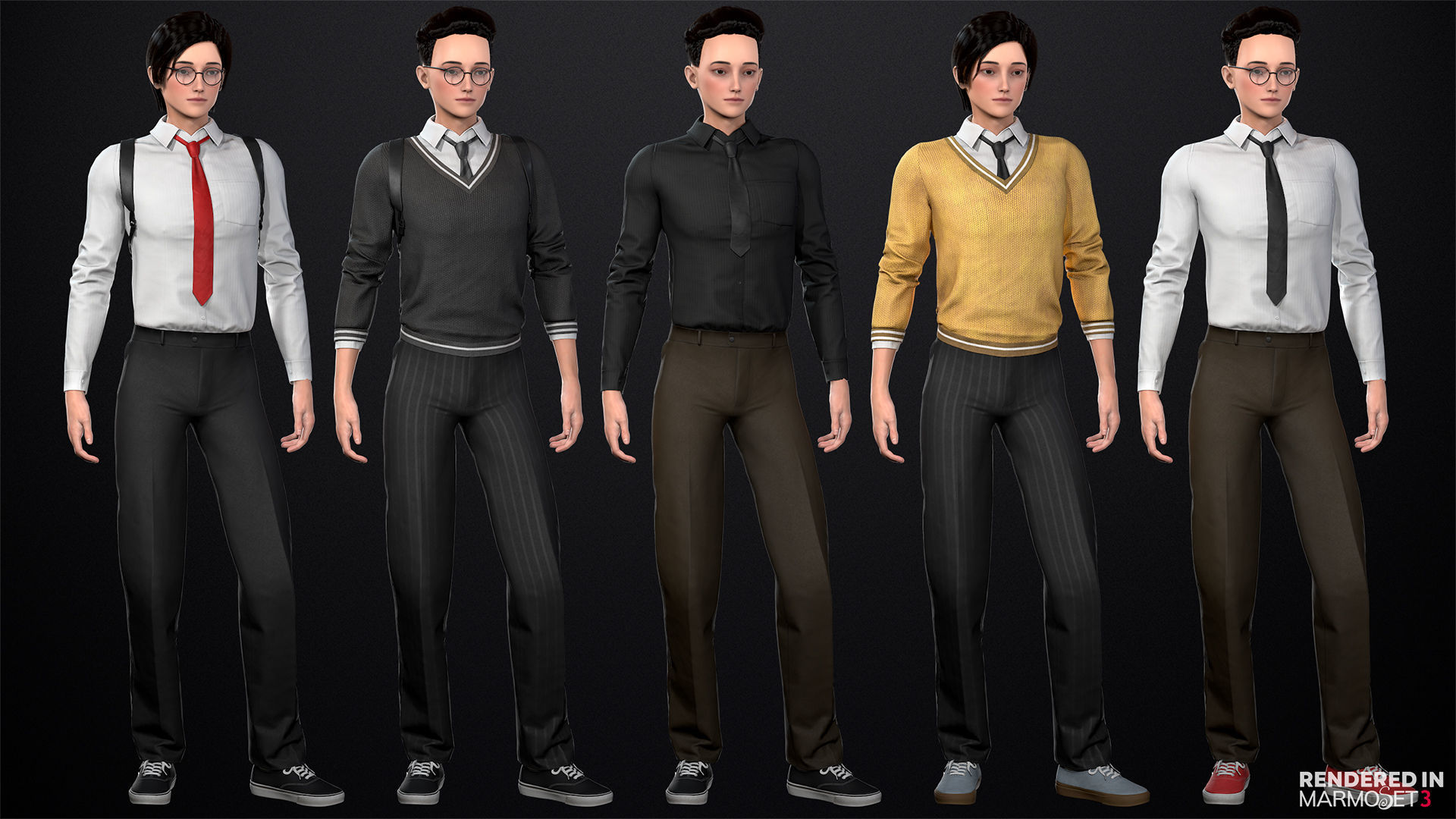 3D model Millie and Alex Pack 1 VR / AR / low-poly | CGTrader