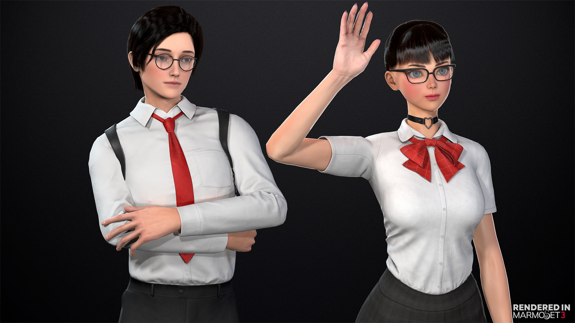 3D model Millie and Alex Pack 1 VR / AR / low-poly | CGTrader