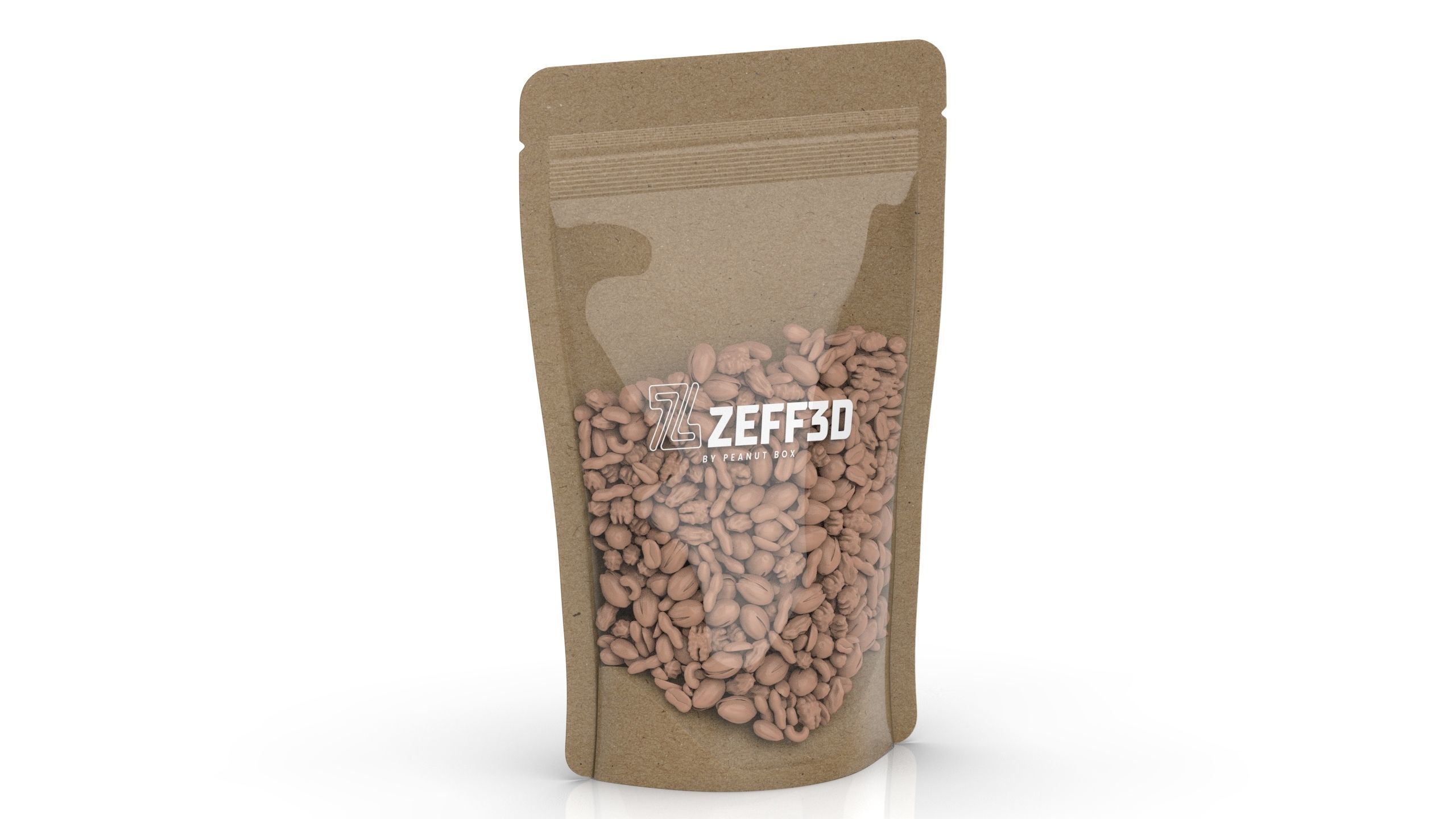 peanut packaging bag 3D model | CGTrader