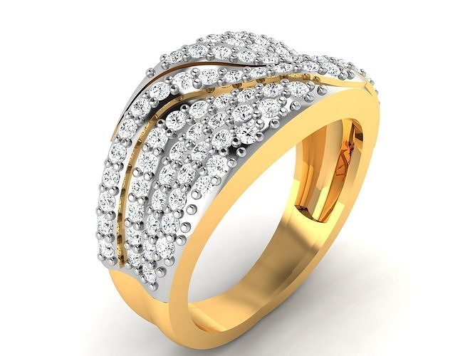 Diamond Ring For Women 3d Print Model 3D model 3D printable | CGTrader