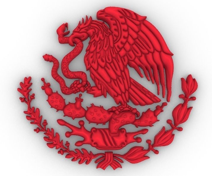 Shield of Mexico - Escudo de Mexico 3D model 3D printable | CGTrader