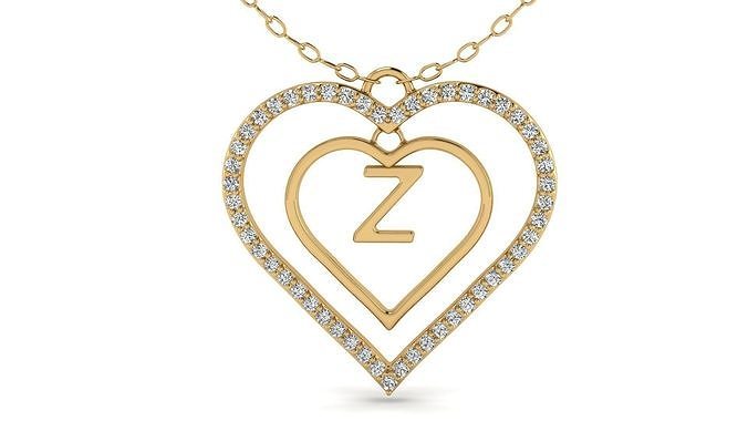 Alphabet Jewelry Pendant Z 3D Model 3D model 3D printable | CGTrader