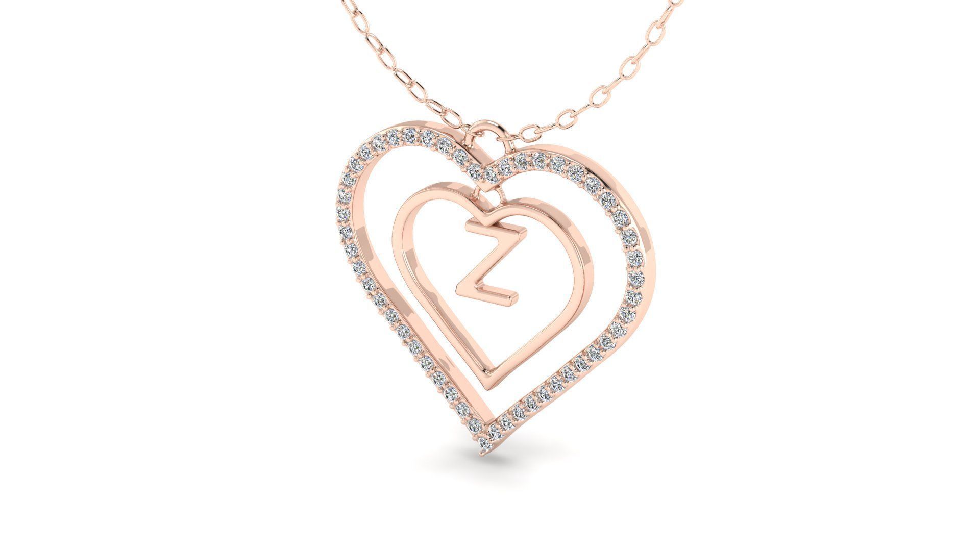 Alphabet Jewelry Pendant Z 3D Model 3D model 3D printable | CGTrader