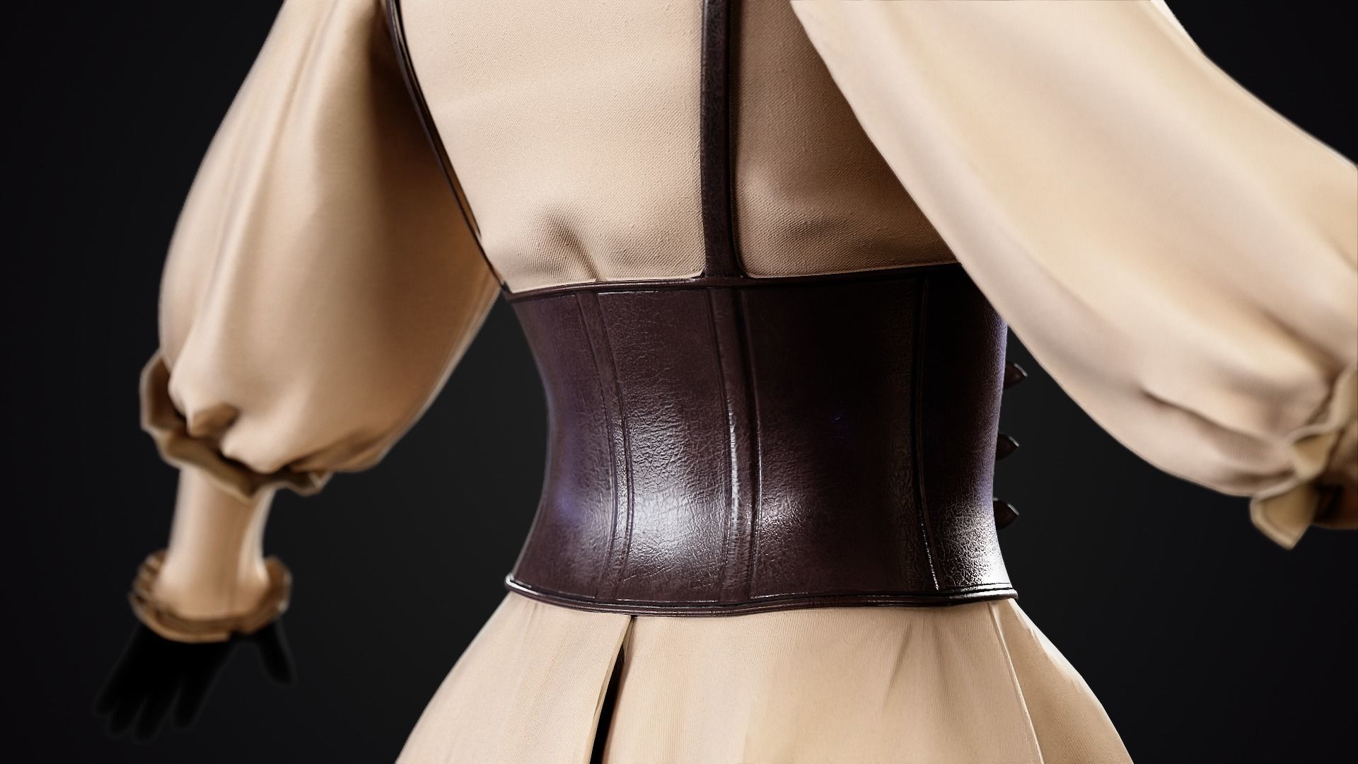 3D model Low Poly Vintage Women outfit 02 VR / AR / low-poly | CGTrader