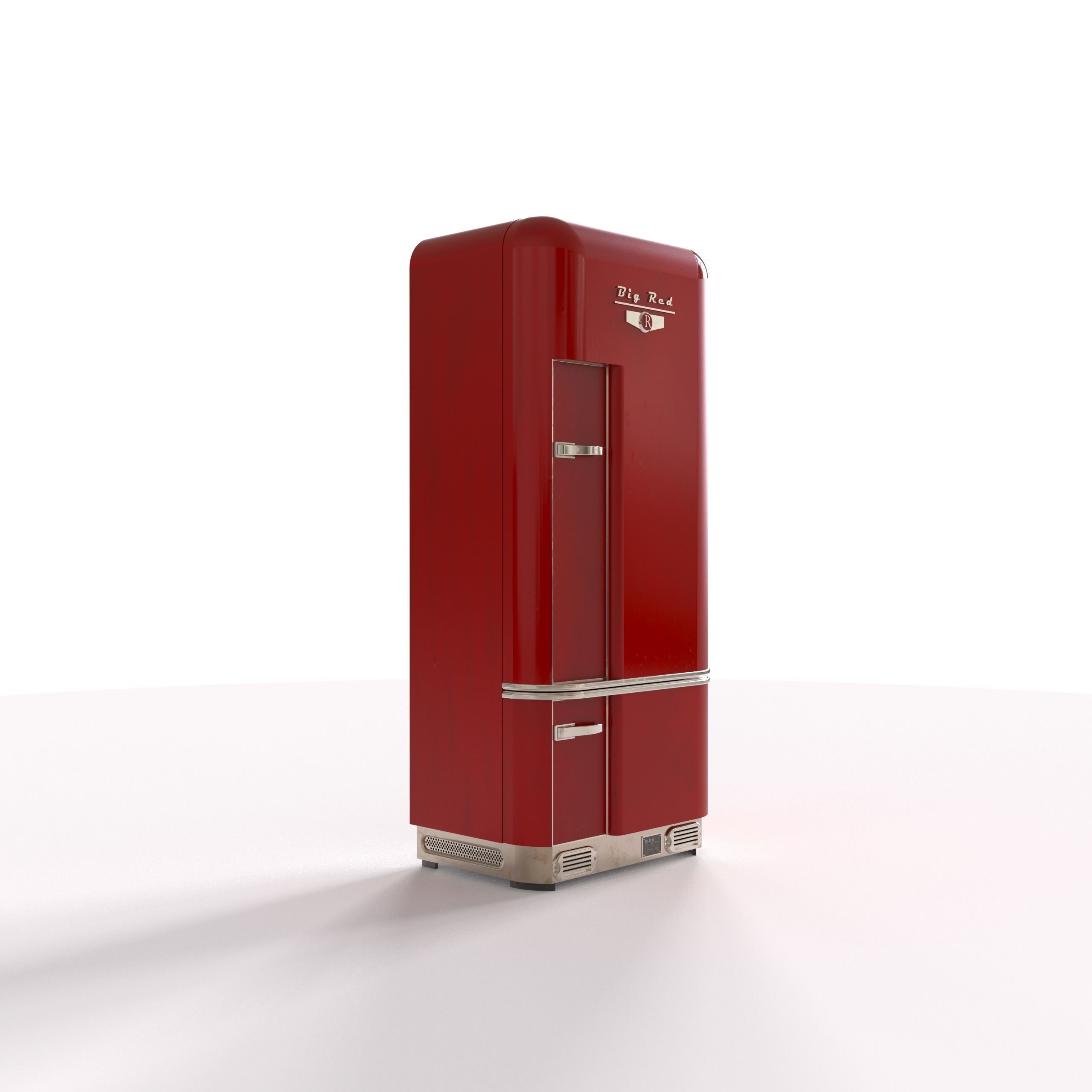 3D model Fridge Red Classic VR / AR / low-poly | CGTrader