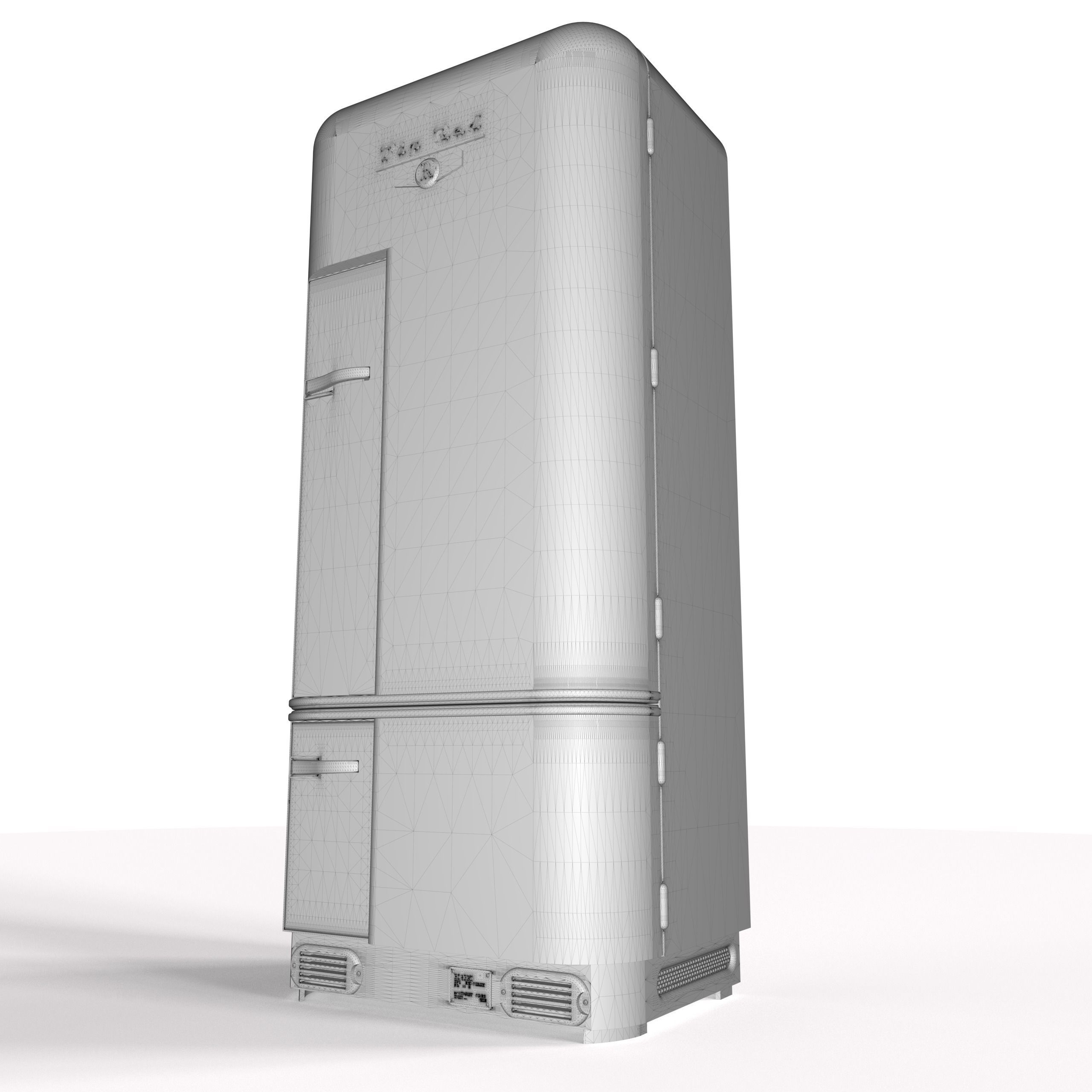 3D model Fridge Red Classic VR / AR / low-poly | CGTrader