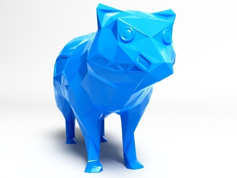 Polygon Raccoon dog 3D model 3D printable | CGTrader