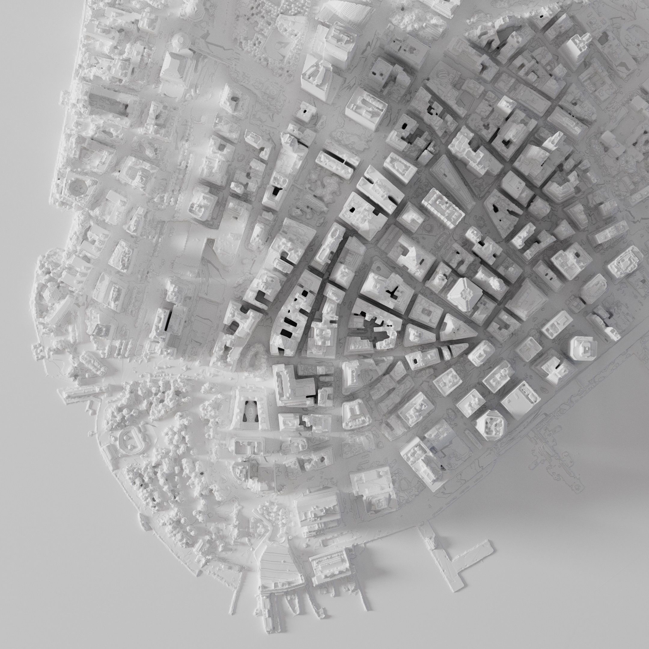 3D MODEL OF NEW YORK MANHATTAN DOWNTOWN 3D model 3D printable | CGTrader