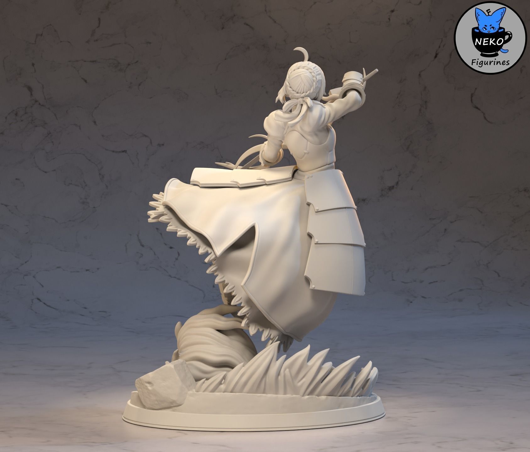Saber Artoria Pendragon - FATE ANIME FIGURINE STL 3D model 3D printable ...