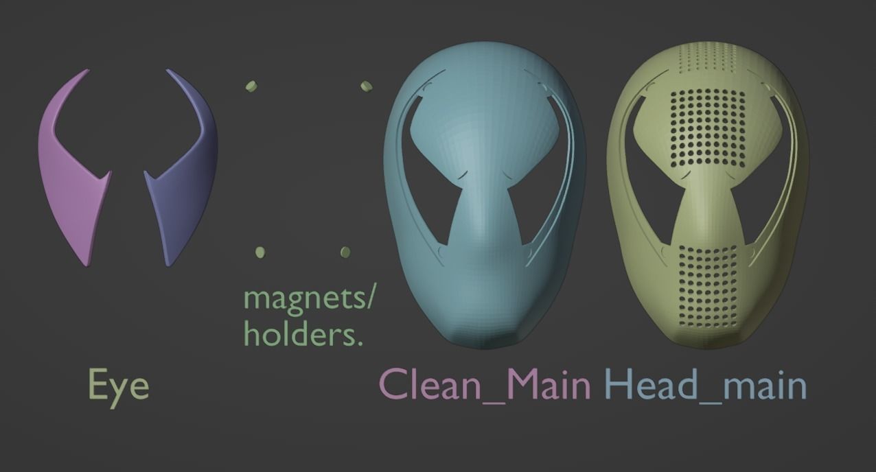 Scarlet Spider Mask Helmet Cosplay 3D model 3D printable | CGTrader