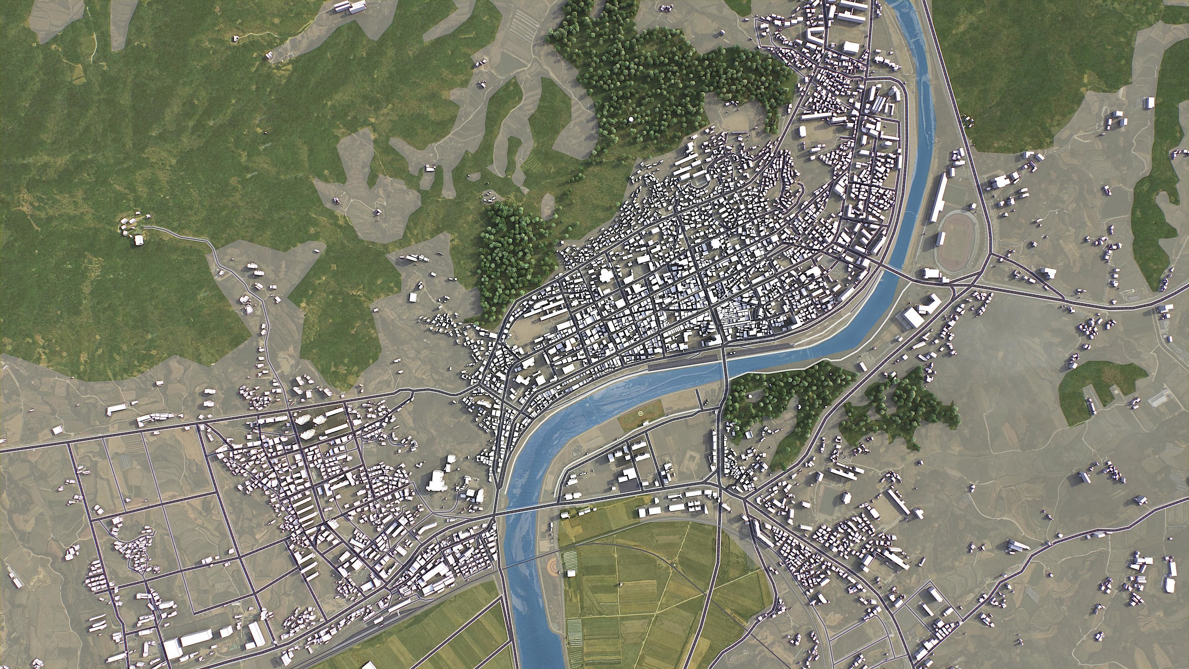 3D model Yecheon - 3D City Model VR / AR / low-poly | CGTrader