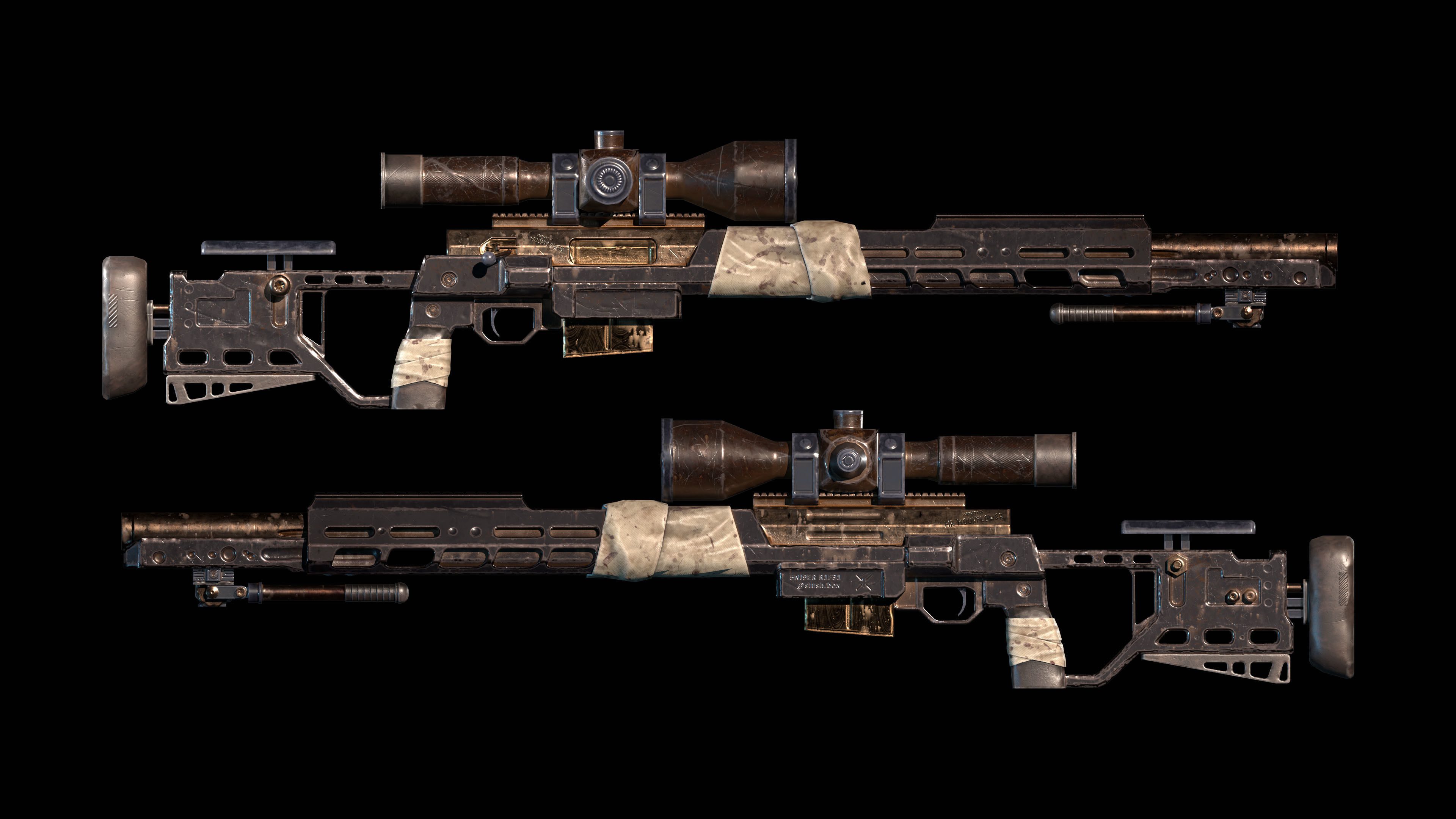 3D model Apocalyptic Sniper Rifle V1 VR / AR / low-poly | CGTrader