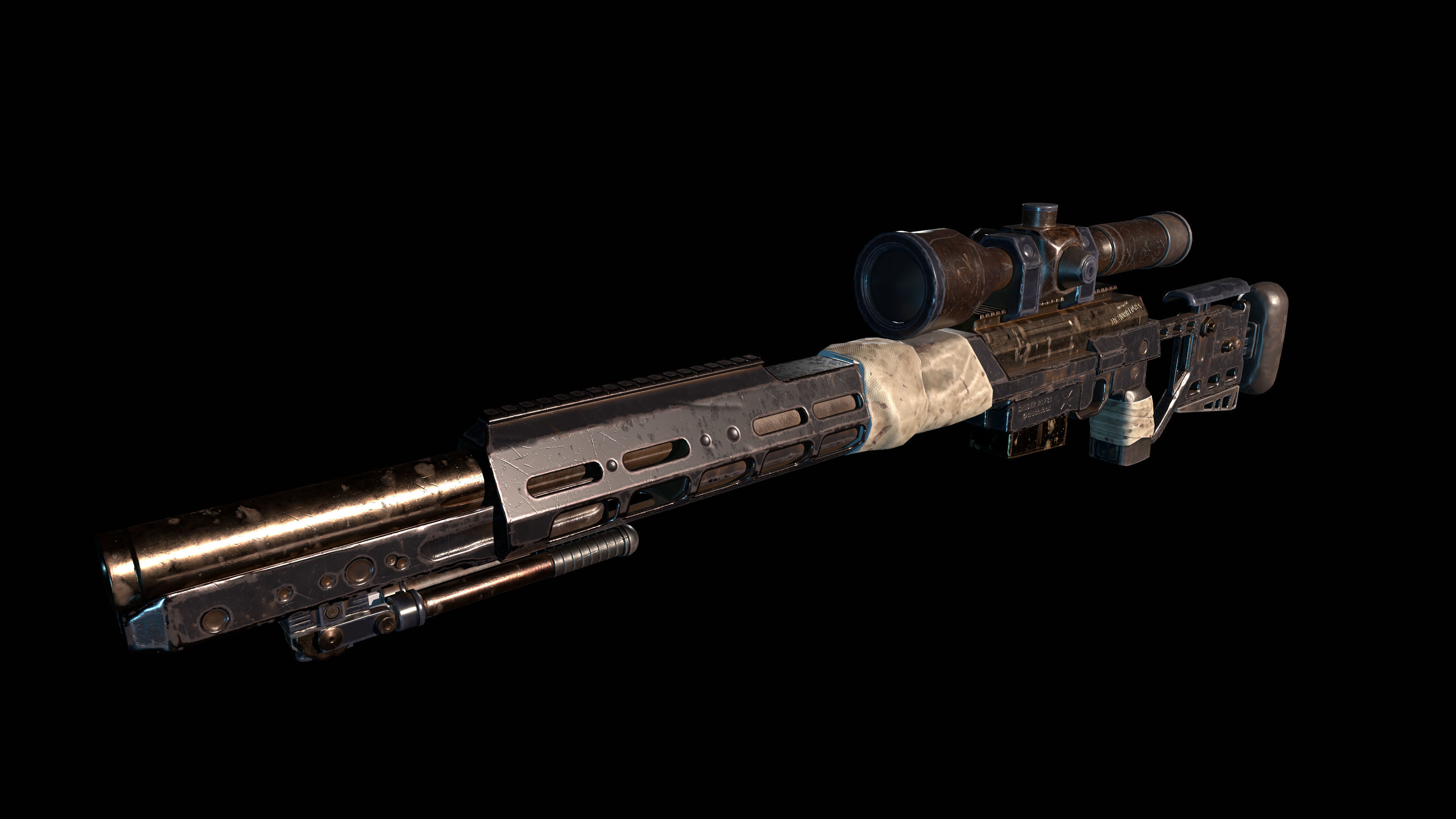 3D model Apocalyptic Sniper Rifle V1 VR / AR / low-poly | CGTrader