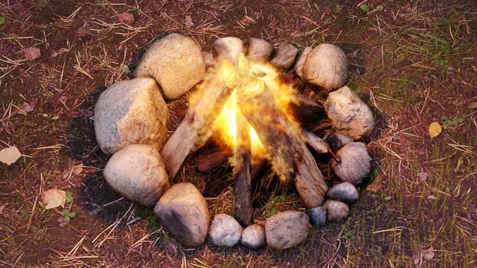 3D model Realistic Campfire VR / AR / low-poly | CGTrader