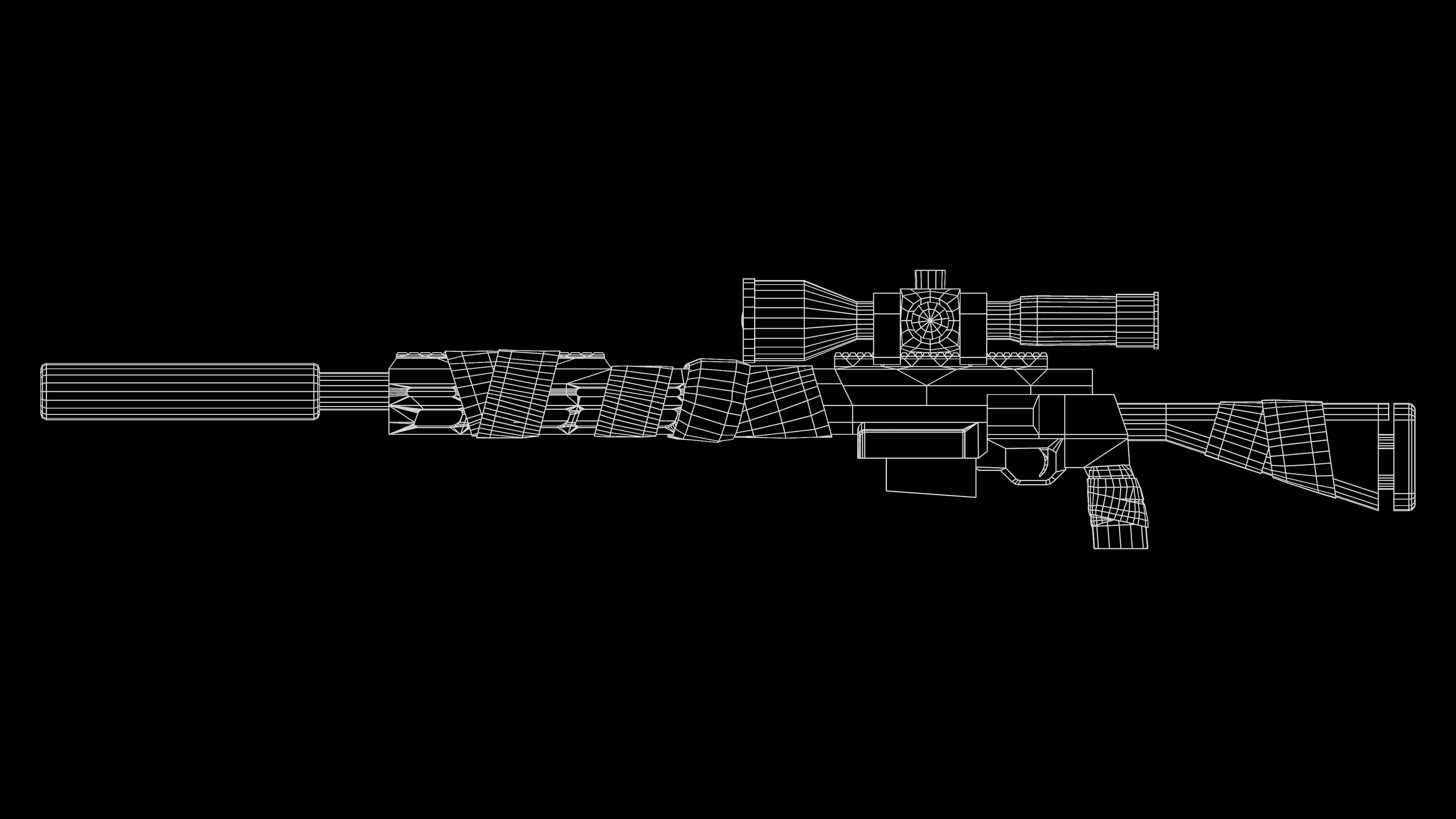 3D model Apocalyptic Sniper Rifle V2 VR / AR / low-poly | CGTrader