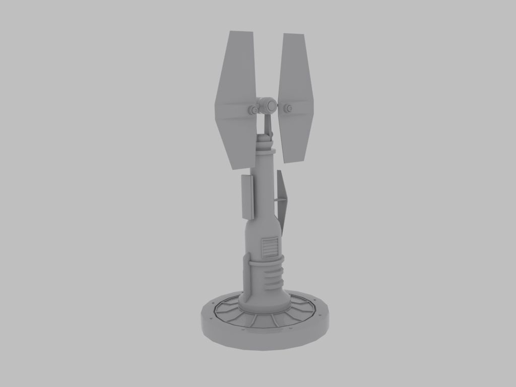 3D model Sci fi radar tower VR / AR / low-poly | CGTrader