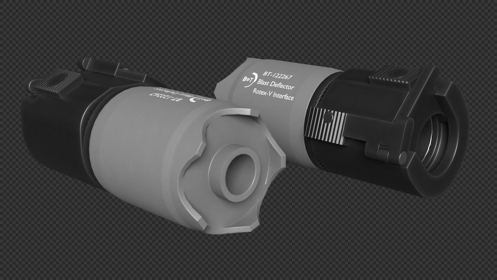 3D model Rotex 5 Supressor VR / AR / low-poly | CGTrader