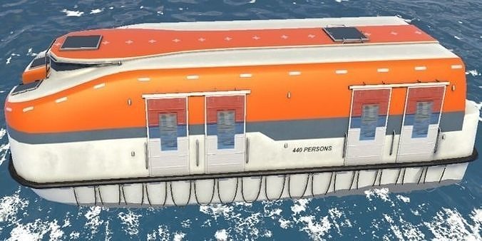3D model MPC49 Lifeboat 3D low-poly model VR / AR / low-poly | CGTrader
