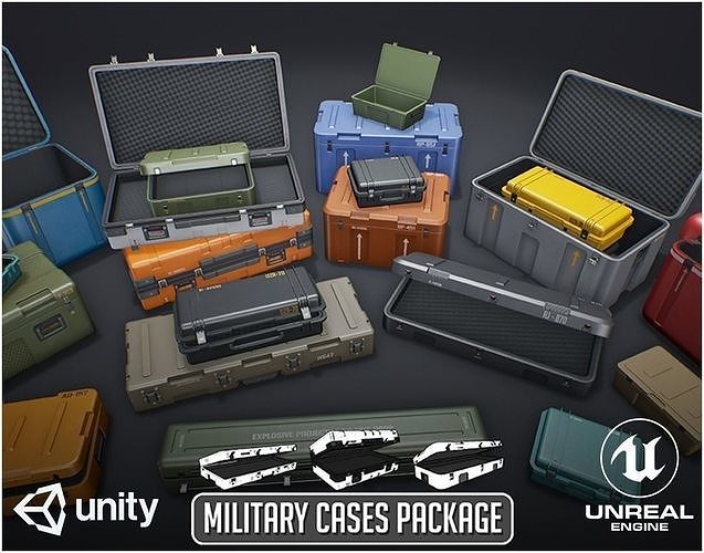 3D model Military Cases Package VR / AR / low-poly | CGTrader