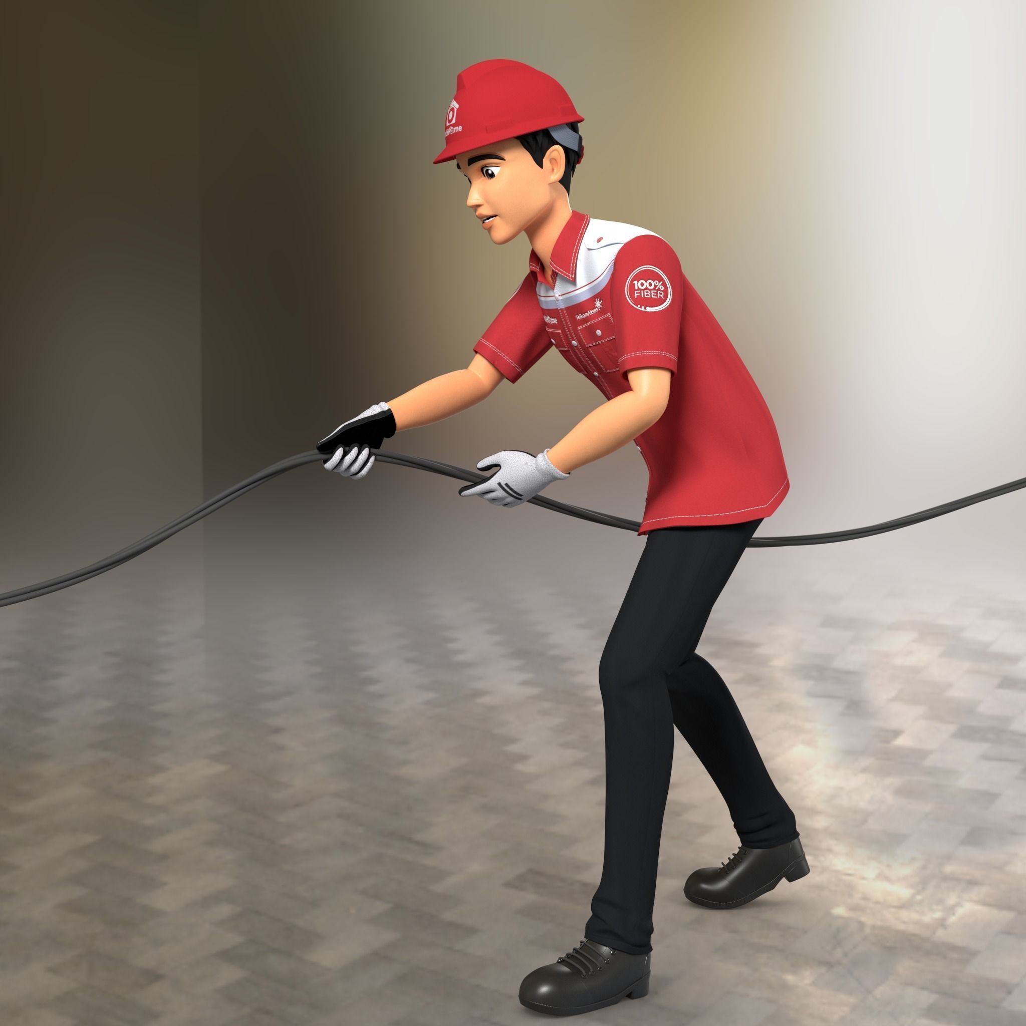 a technician 3D Model Rig Ready 3D model rigged | CGTrader