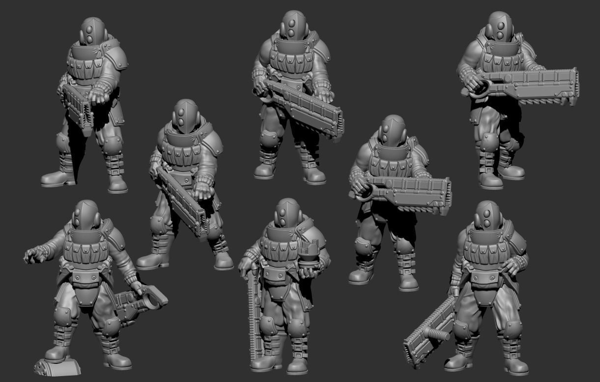 Jade Coalition - Basic Infantry 3D model 3D printable | CGTrader