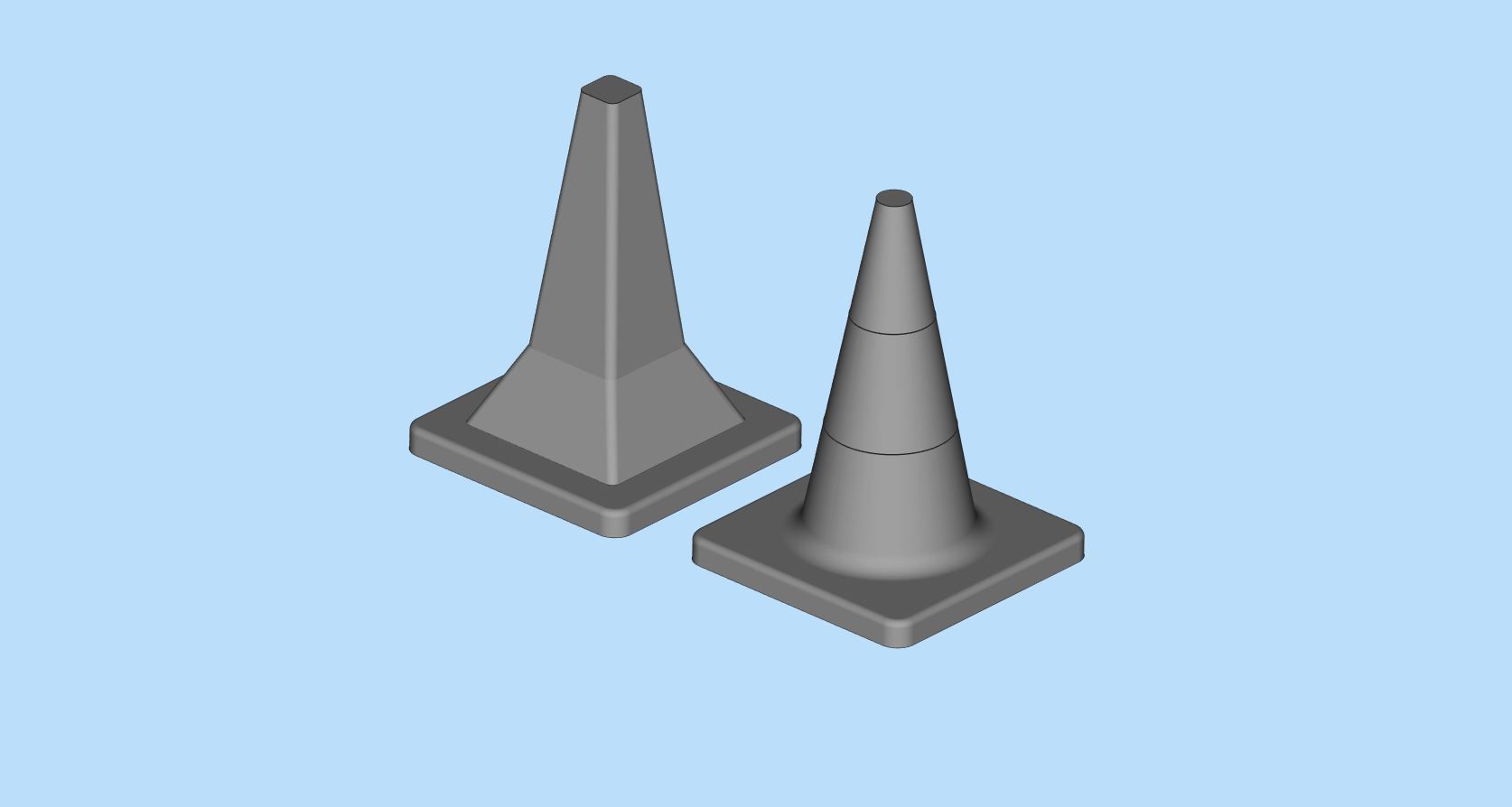 STL printable Wood Pallet and Road Safety Cones 3D model 3D printable ...