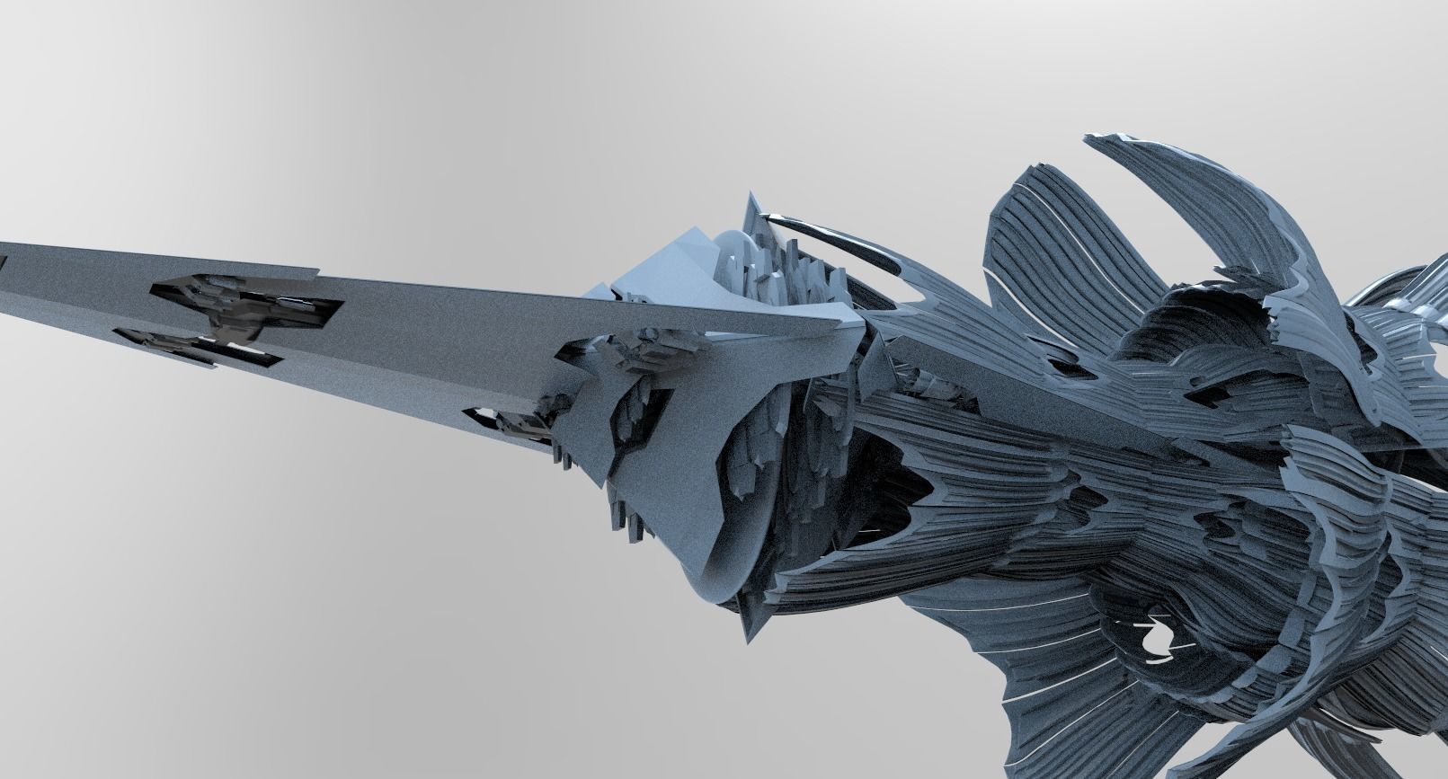 Ancient Alien spear tower 1 3D model | CGTrader