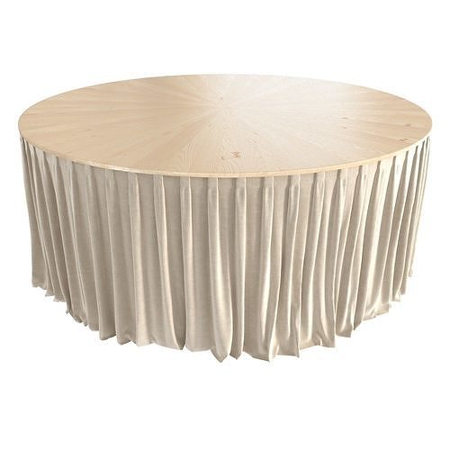 Round Table skirt wood top cloth 3D model | CGTrader