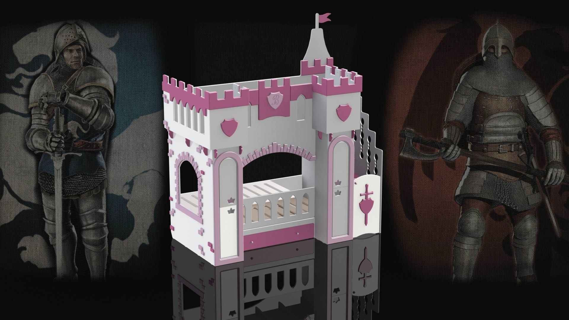 Children bed Knight Castle Children bed Knight Castle 3D model | CGTrader