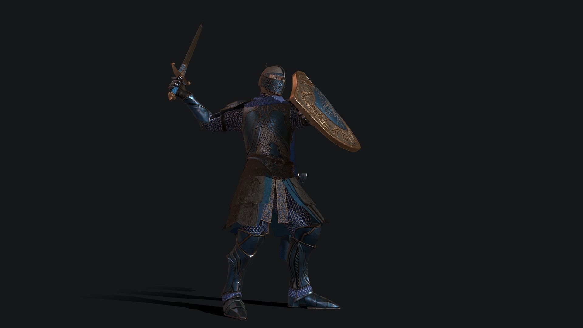 3D model KnightShield VR / AR / low-poly | CGTrader