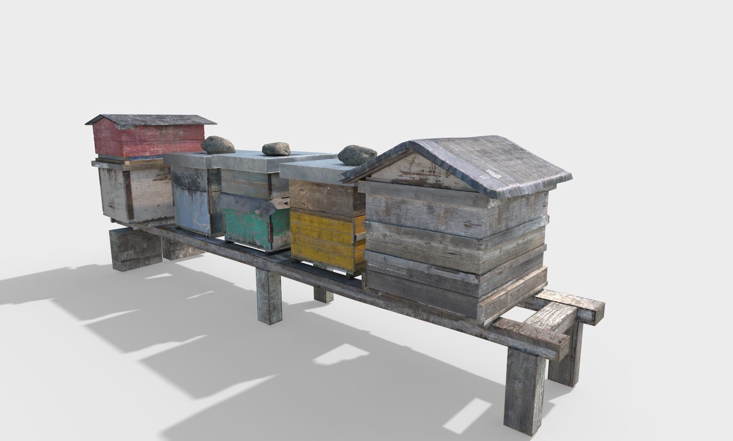 Old Bee Hives 3D model | CGTrader