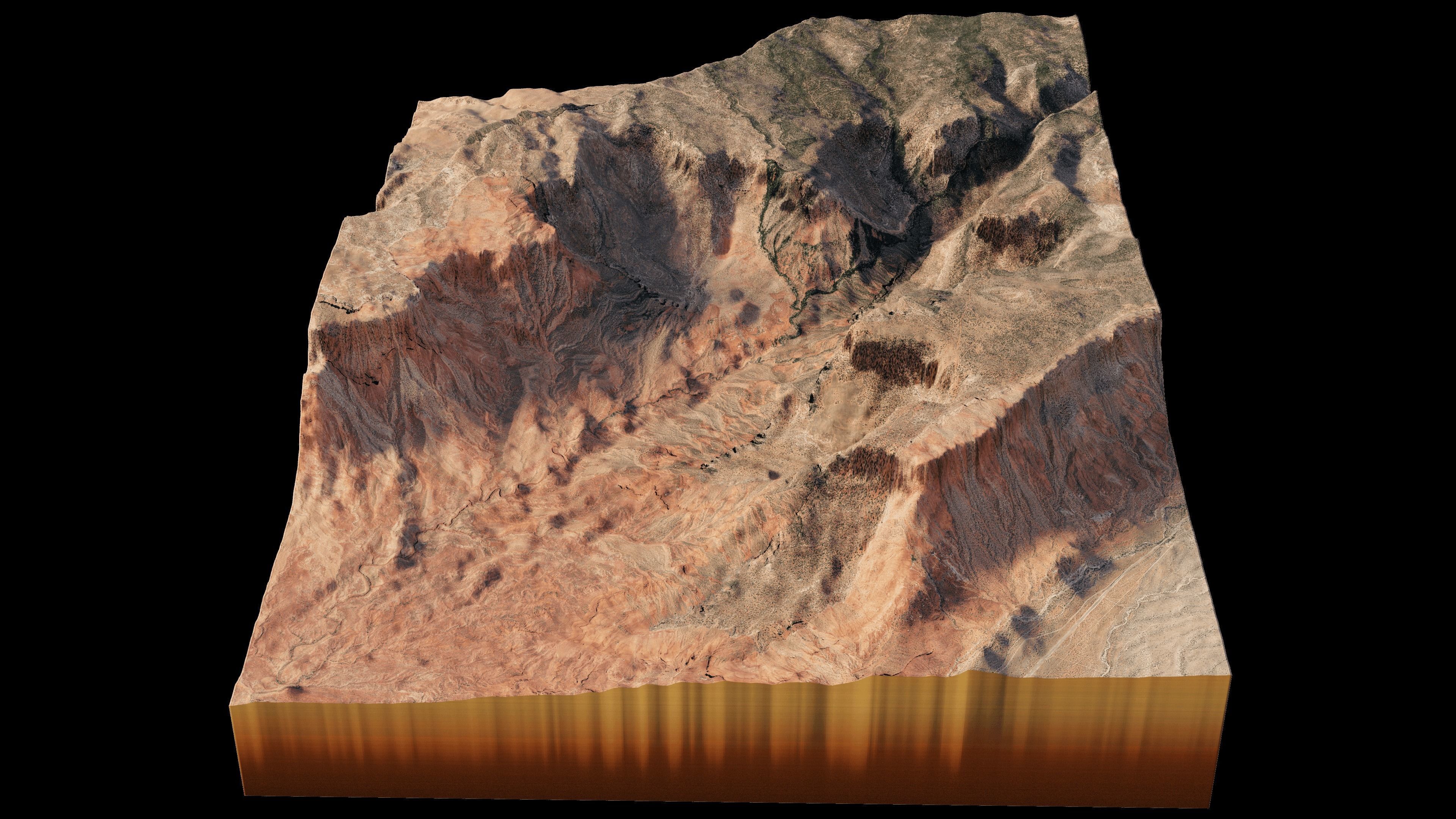 Canyon 3d model terrain 3D model | CGTrader
