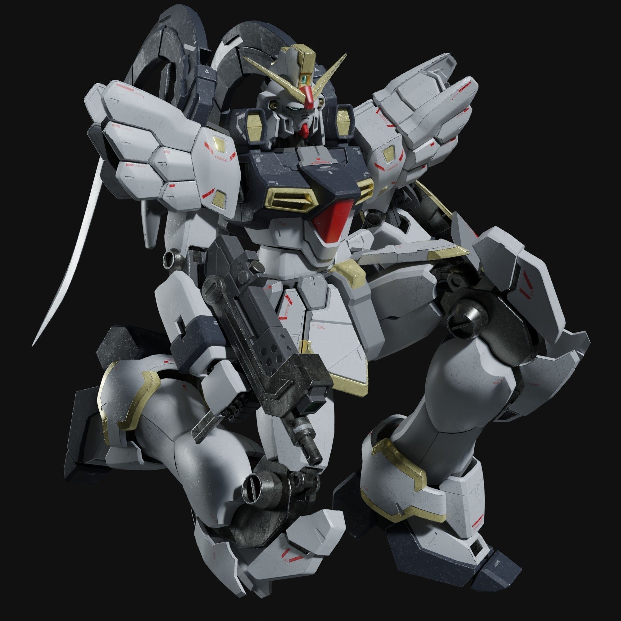 Sandrock gundam ka ver 3D model rigged | CGTrader
