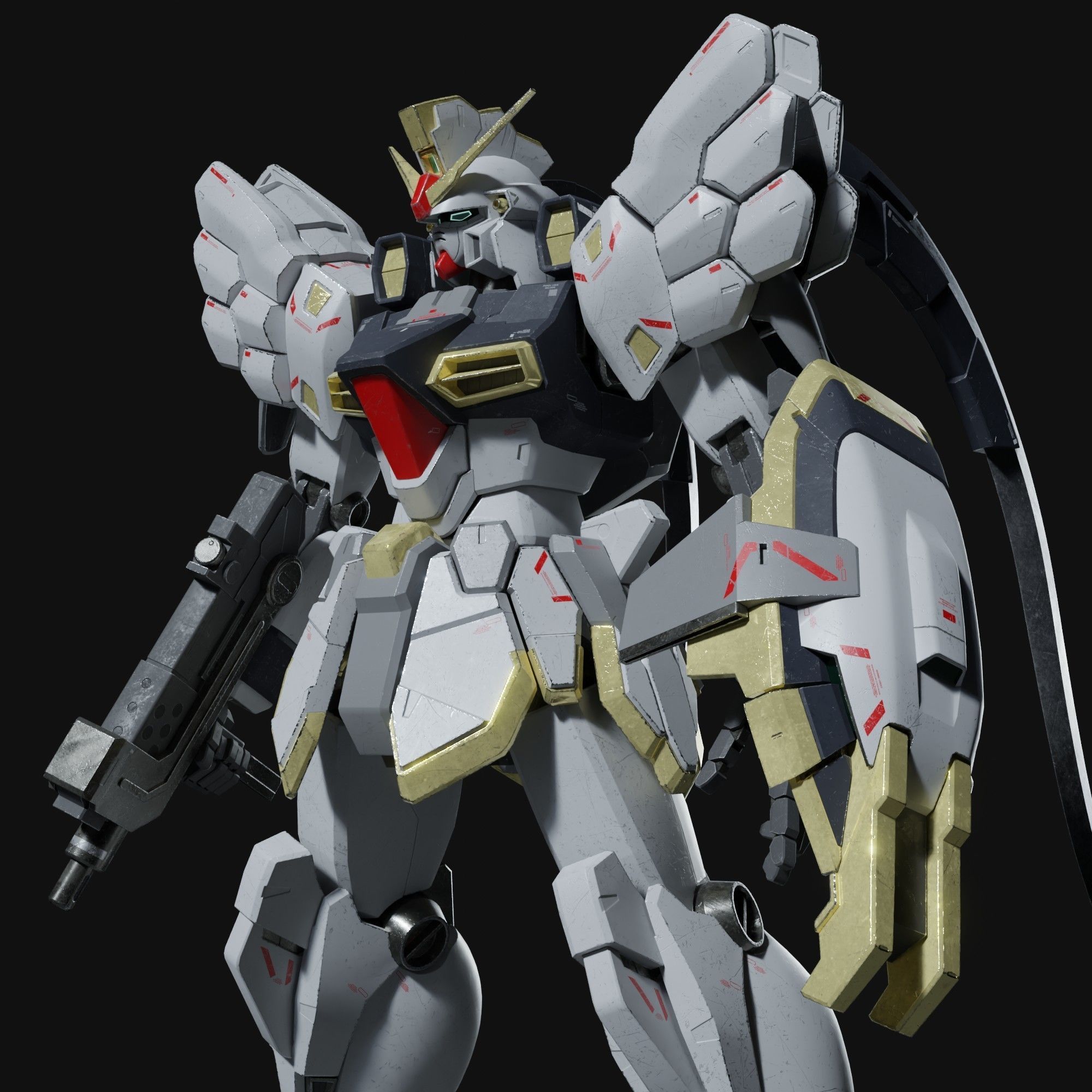 Sandrock gundam ka ver 3D model rigged | CGTrader