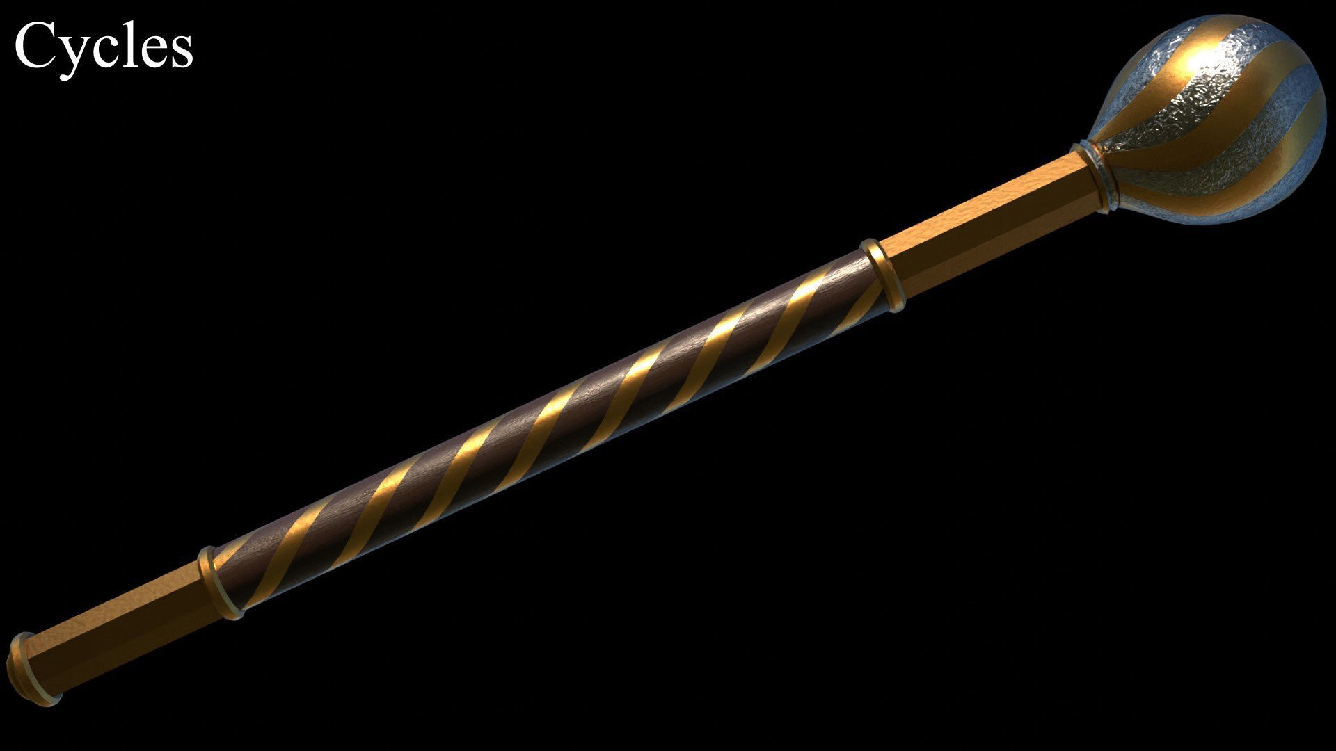 3D model Cossack Ceremonial Mace Bulava VR / AR / low-poly | CGTrader