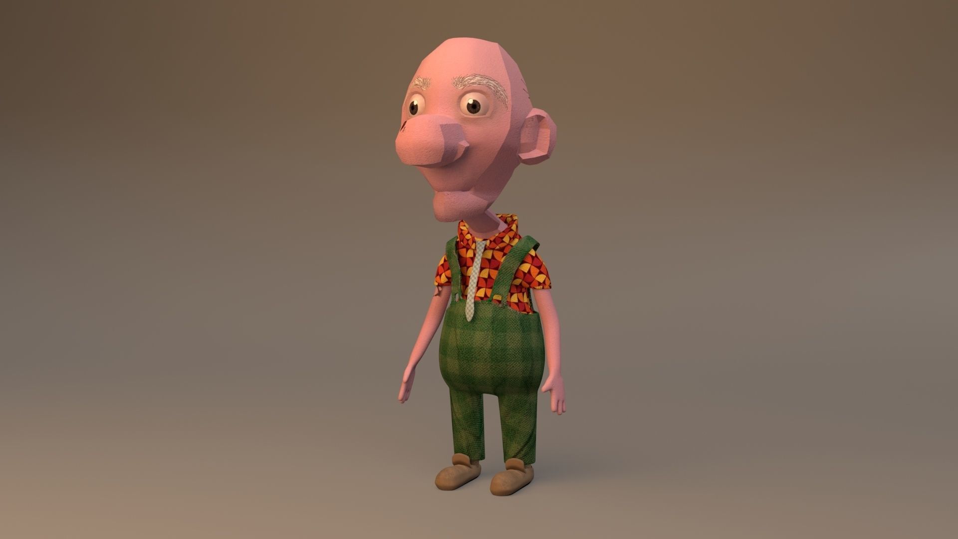 3D model old man character VR / AR / low-poly | CGTrader