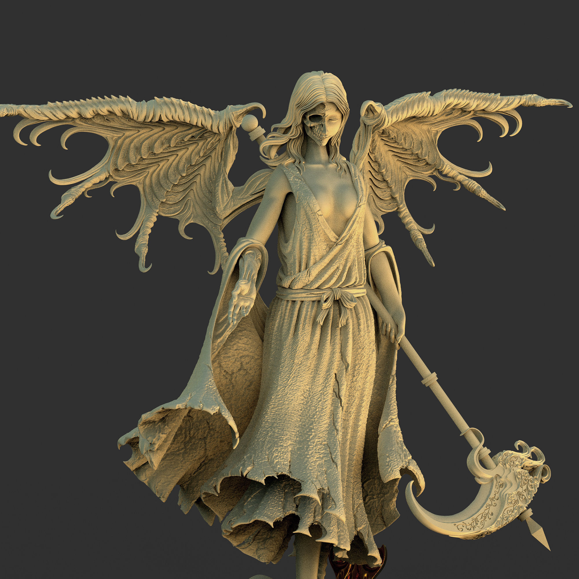 3D Game Assets 3D Printed Models Angel Figures 3D print model 3D model ...
