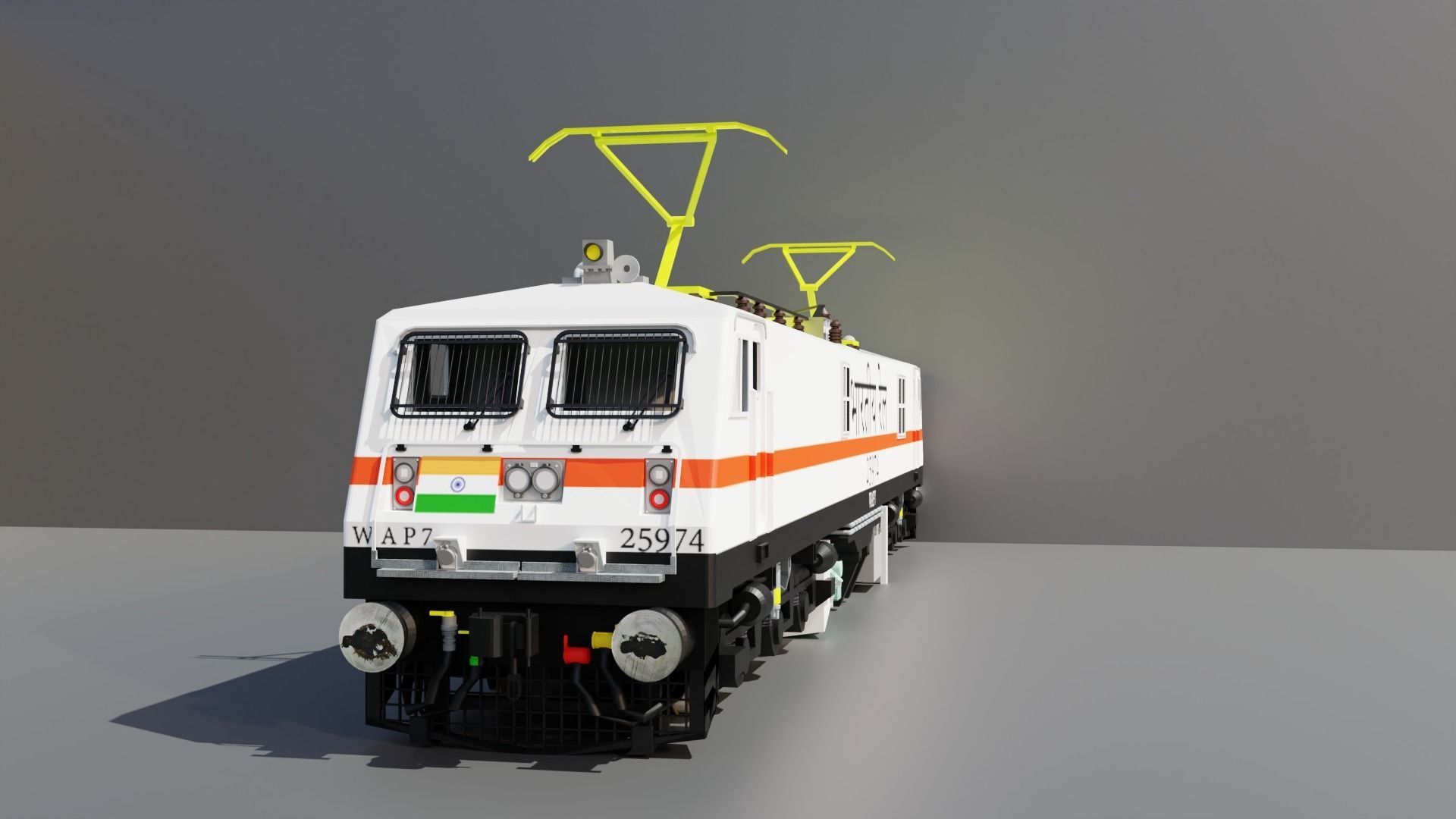 3D model Indian Railways Engine WAP 7 VR / AR / low-poly | CGTrader
