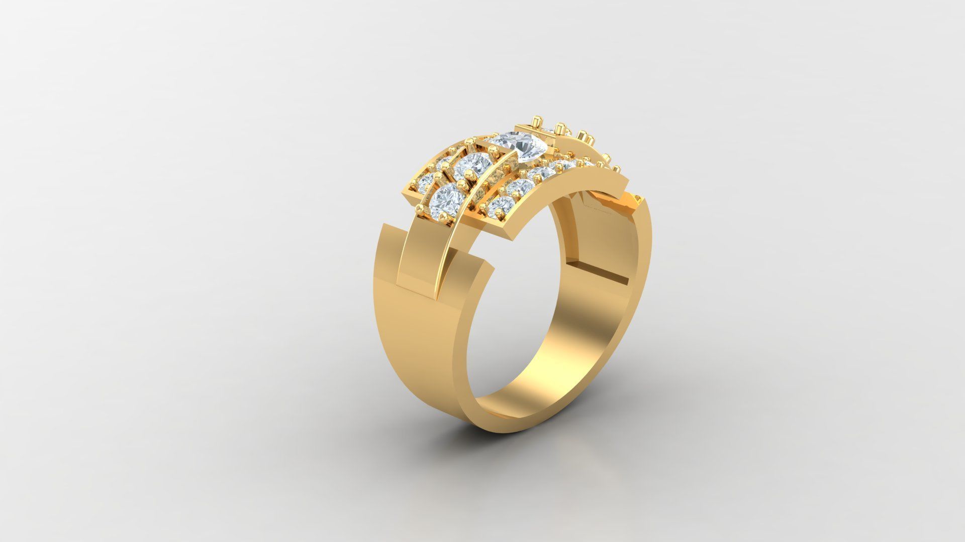 Diamond Man Ring Cad MR 8 3D model 3D printable | CGTrader