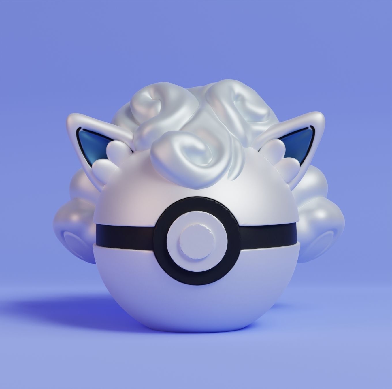 Pokemon Alolan Vulpix Pokeball 3D model 3D printable | CGTrader