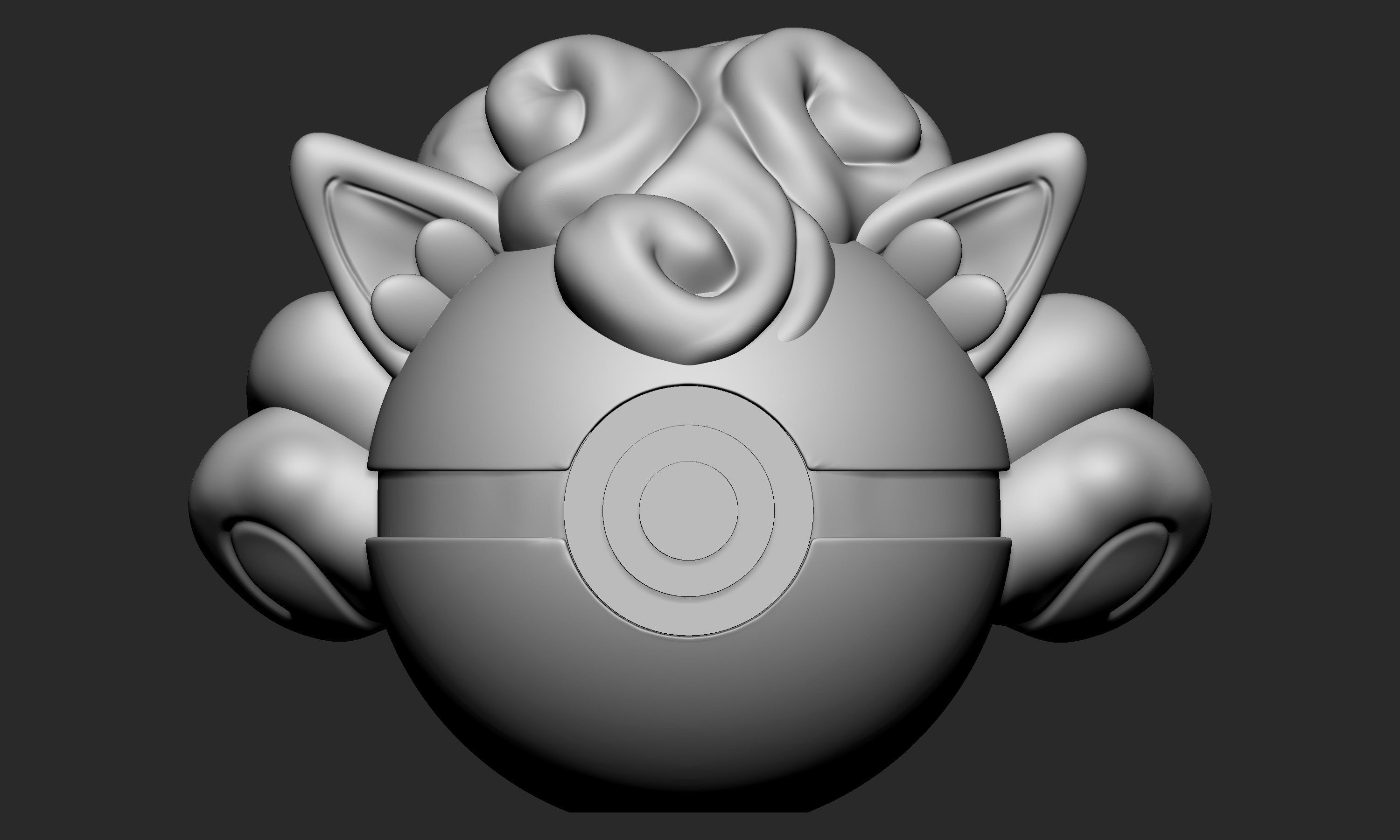 Pokemon Alolan Vulpix Pokeball 3D model 3D printable | CGTrader